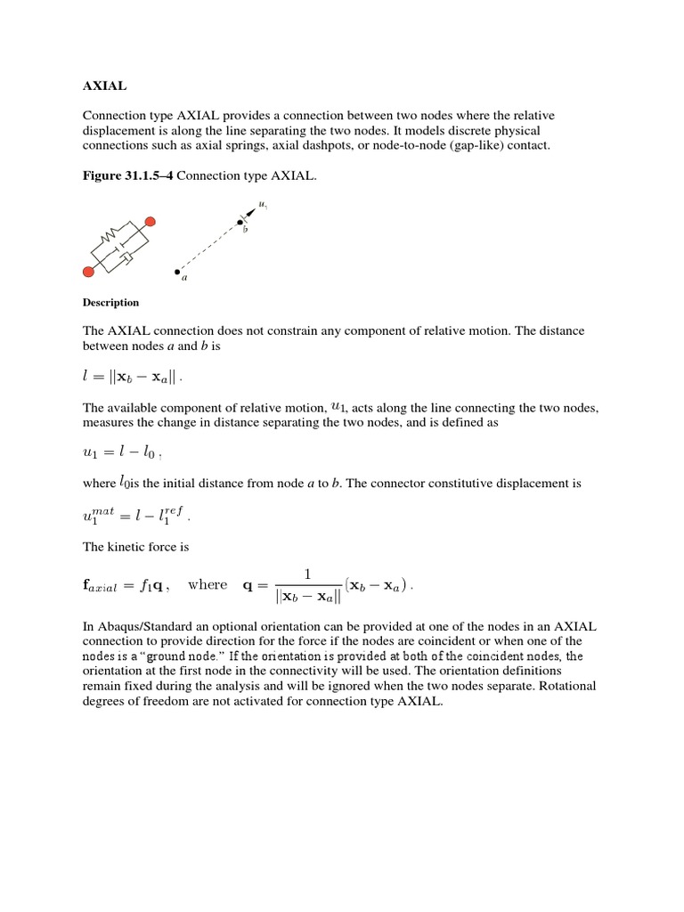 Modeling Axial Connections in Finite Element Analysis | PDF | Rotation ...