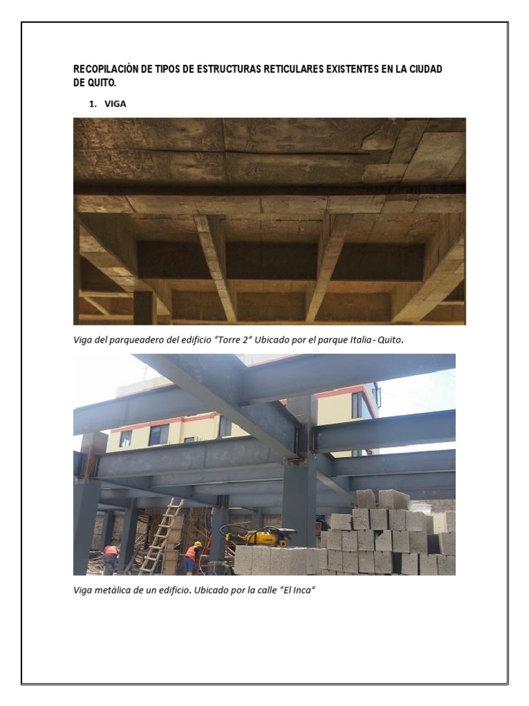 Ejemplos de Estructuras Reticulares QUITO | PDF | Eje | Geometría