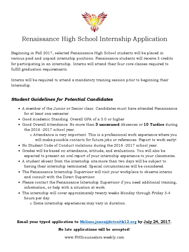 Rhs Internship Application | PDF | Internship | Job Hunting