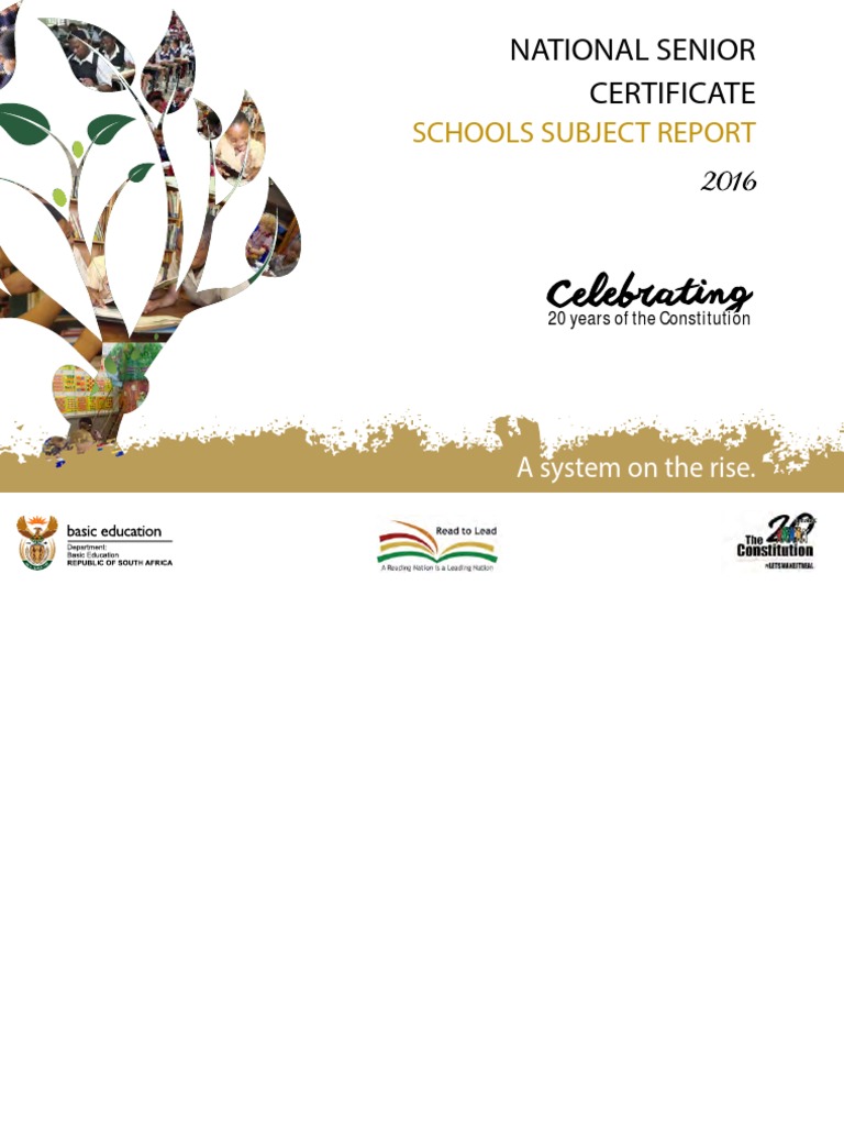 NSC School Subject Report 2016 | PDF | South Africa | Teachers
