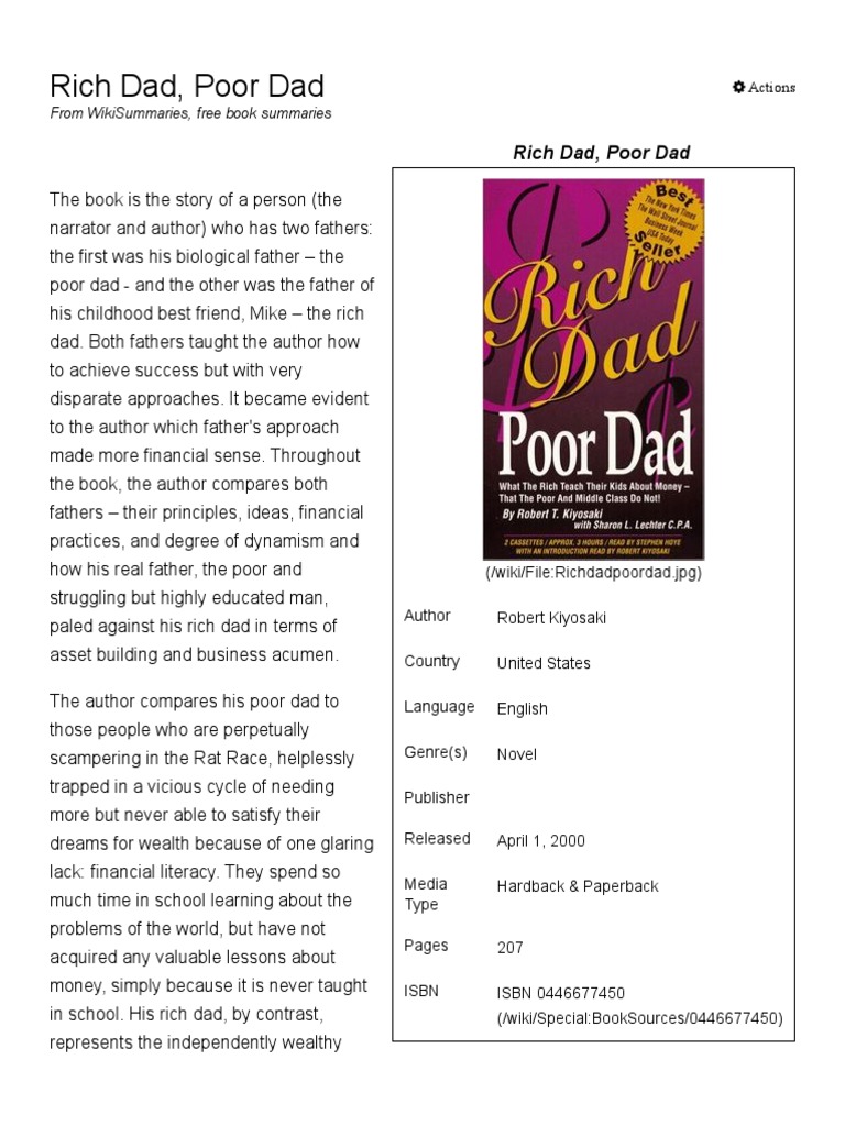 Rich Dad Poor Dad: Key Lessons Summary | PDF | Rich Dad | Taxes