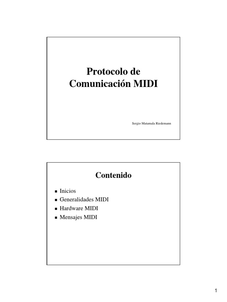 Protocolo de Comunicacion MIDI | PDF | Poco | Byte