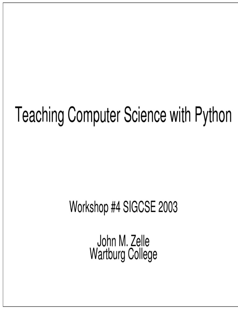 Sigcse Slides PDF | PDF | Python (Programming Language) | Computer Programming