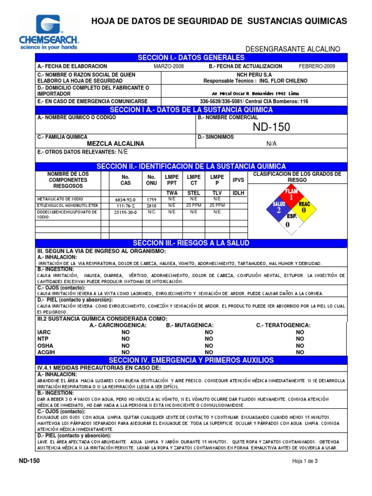 Desengrasante ND 150