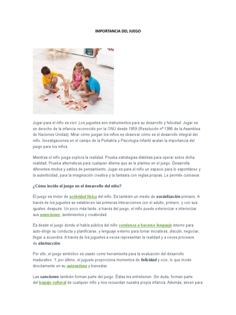 6 El Juego y La Exploración en Niños de 0 A 3 Años | PDF | Juguetes ...