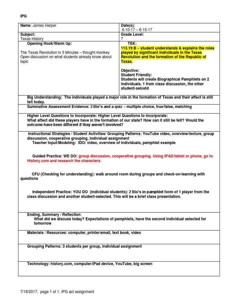 Ipg Act Assignment | PDF | Educational Assessment | Educational Psychology