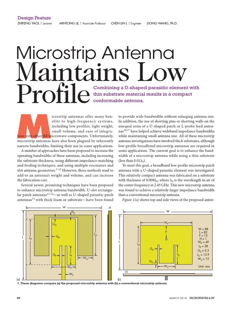 Microstrip Antenna PDF | PDF | Antenna (Radio) | Bandwidth (Signal Processing)
