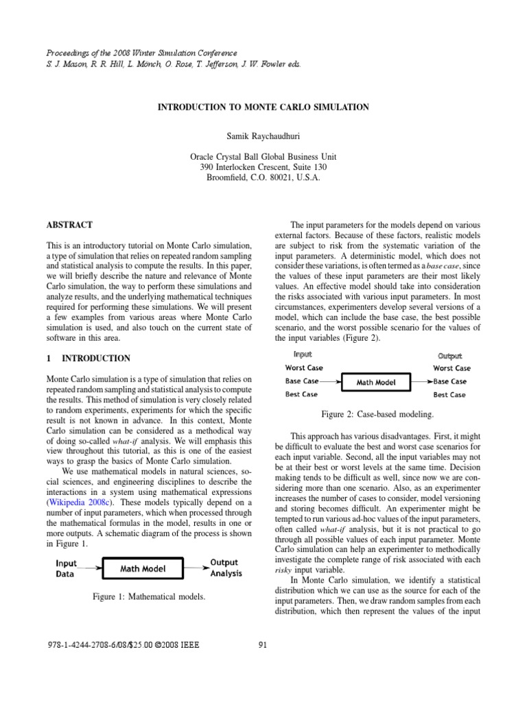Basics of Monte Carlo Simulation | PDF | Bootstrapping (Statistics ...