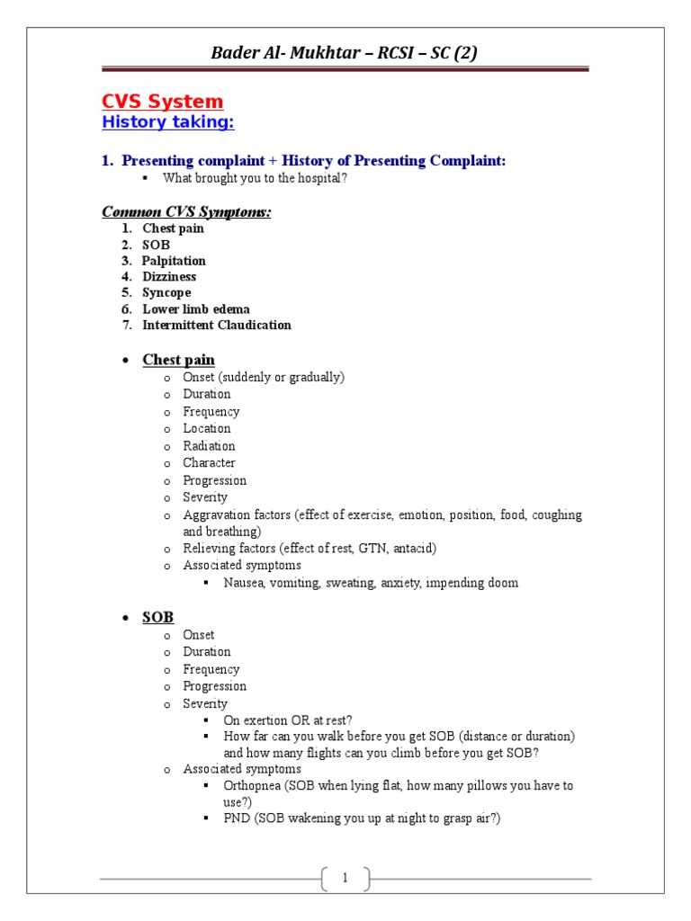 CVS System osce | Diseases And Disorders | Clinical Medicine