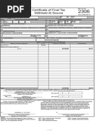 BIR Form No.1601-EQ Sample | PDF | Value Added Tax | Taxes