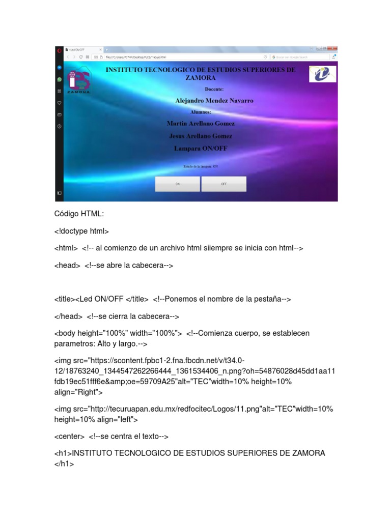 ARDUINO-HTML Encender Un Led | PDF | Servidor web | Internet y web