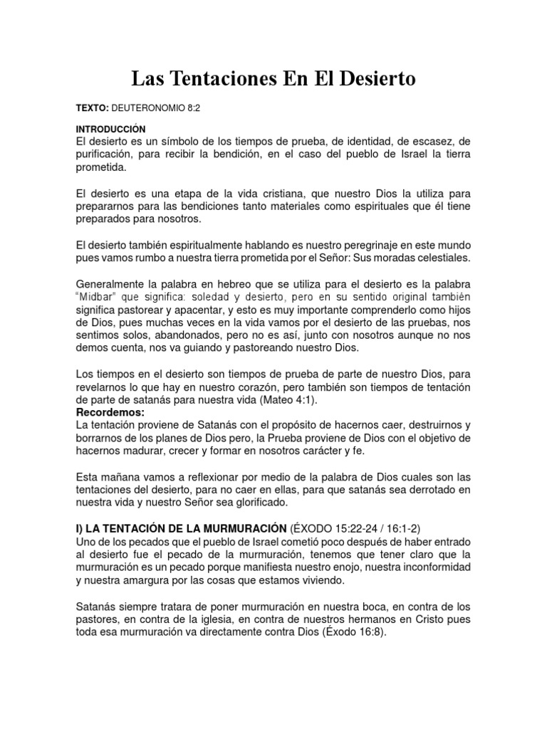 Las Tentaciones en El Desierto | PDF | Satán | Cristo (título)