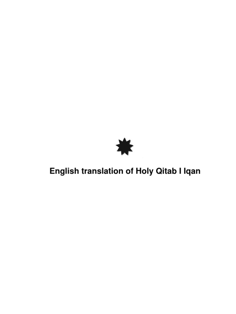 Holy Kitab I Iqan | PDF | Revelation | Heaven