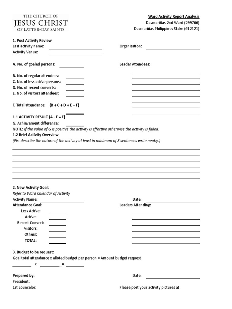 Ward Activity Report Analysis | PDF