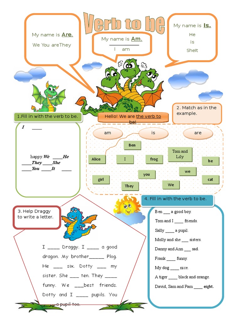 Verb to Be Activities for Kids | PDF
