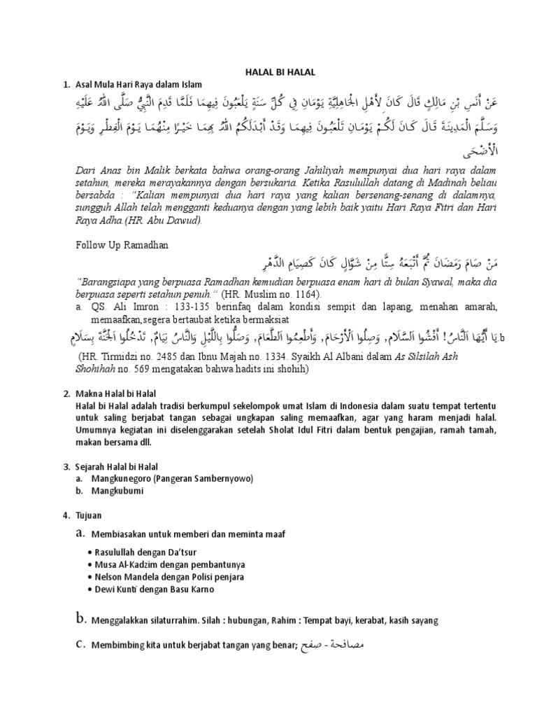 Halal Bi Halal | PDF