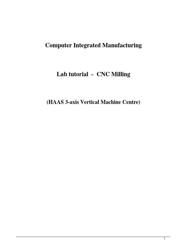 CNC Milling (HAAS) Lab Tutorial | PDF | Cartesian Coordinate System ...