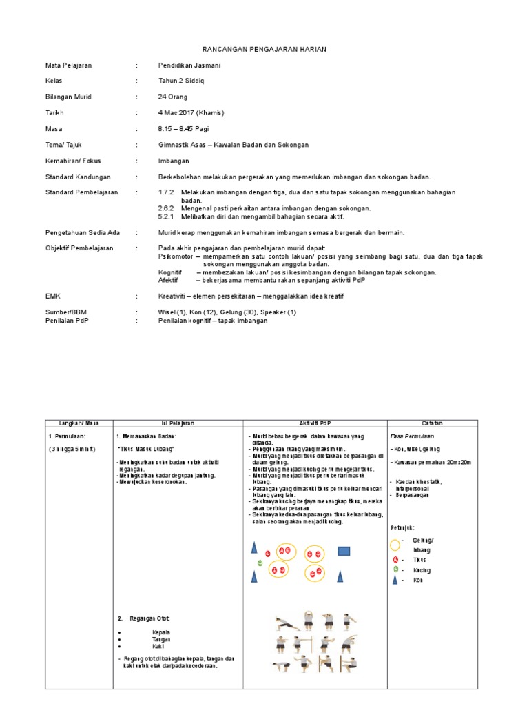 RPH PJ Tahun 2 - Imbangan - B | PDF