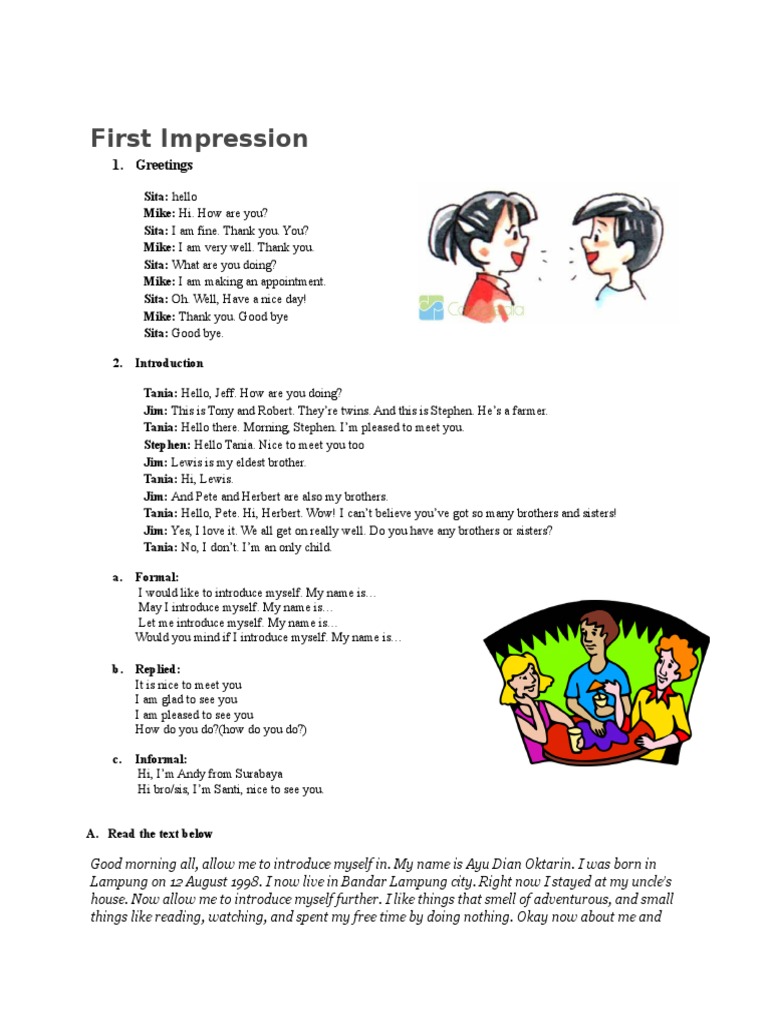 Greetings & Introduction | Download Free PDF | Adverb | Grammar