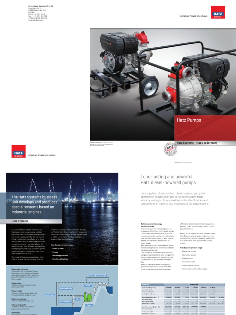 Hatz Pumps en | PDF | Diesel Engine | Pump