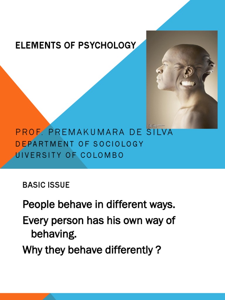 Elements of Psychology-1 | PDF | Senses | Psychology