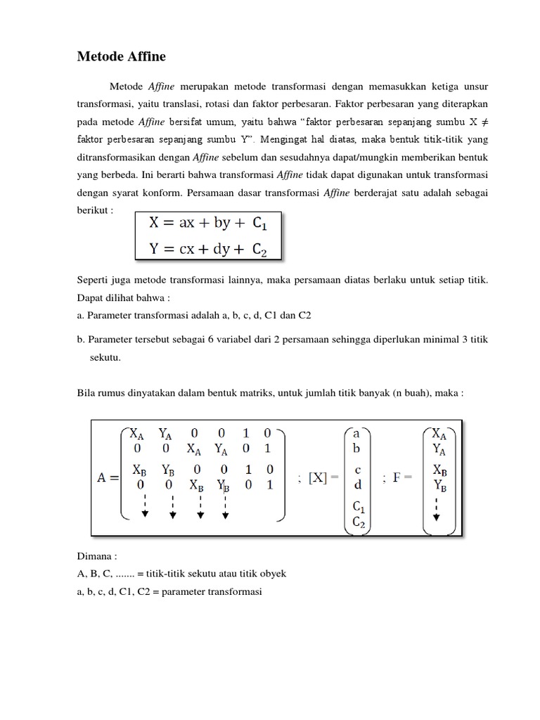 Metode Affine | PDF