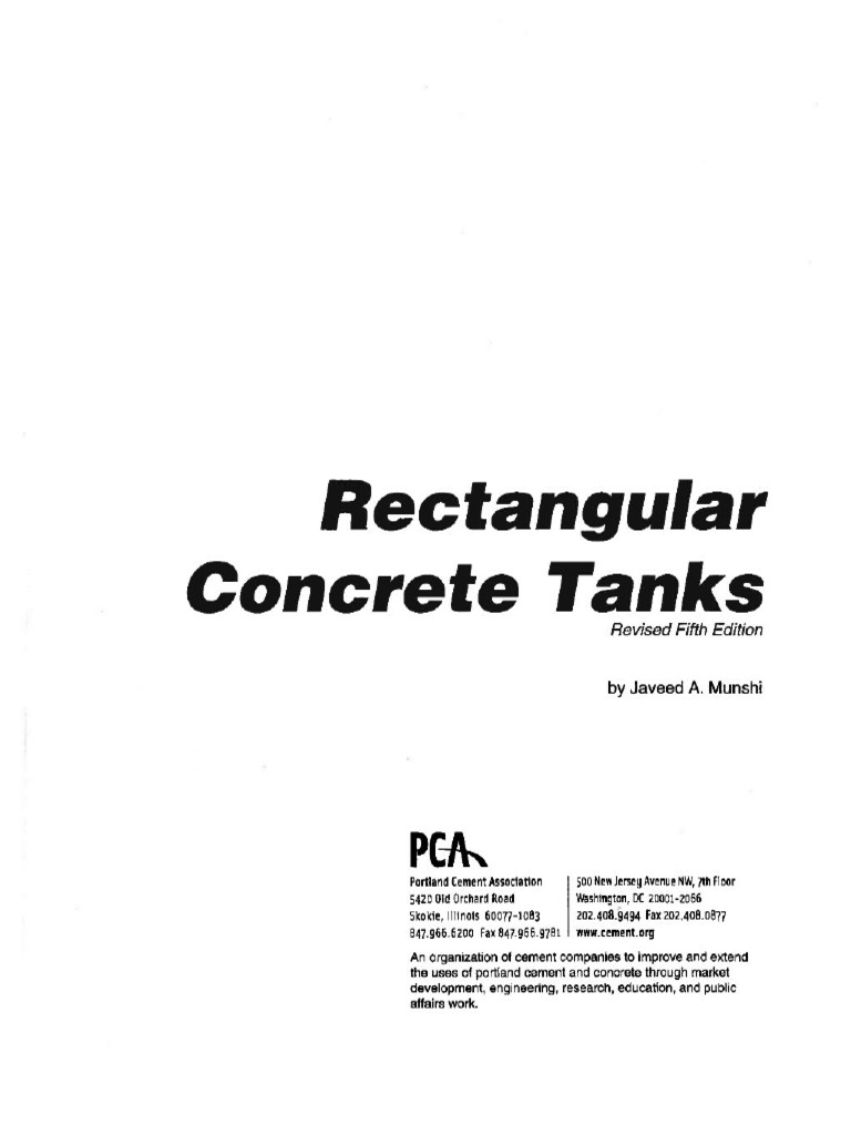 Pca Rectangular Concrete Tanks | PDF