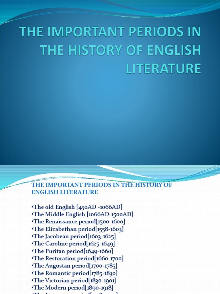 Periods | PDF | English Literature | William Shakespeare