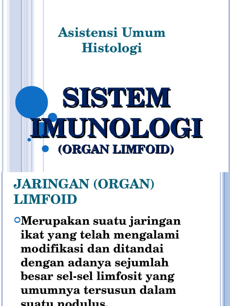 03 Imunologi (Organ Limfoid) | PDF | Sains & Matematika