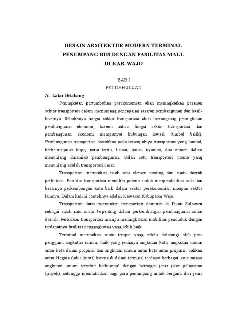 Desain Terminal Bus Modern di Wajo | PDF | Seni | Teknologi & Rekayasa