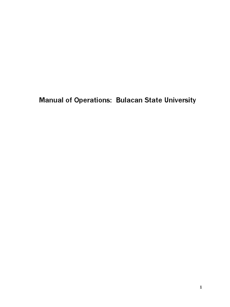 Manual of Operations | PDF | University And College Admission | University