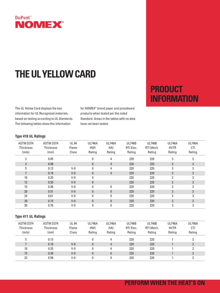 Paper UL Yellow Card | Electric Arc | Electrical Conductor