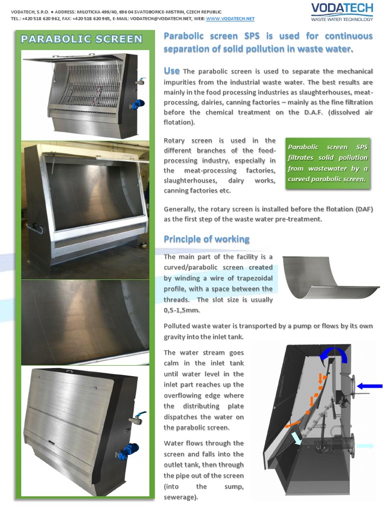 Parabolic Screen Sps2 | PDF | Wastewater | Liquids