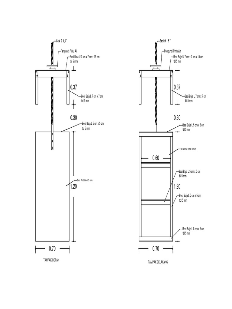 Detail Pintu Air Irigasi Dwg Memahami Konstruksi Dan Fungsinya - Riset