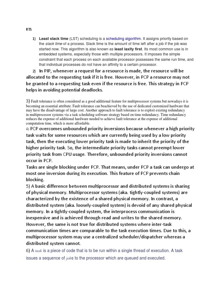 Least Slack Time (LST) Scheduling Is A | PDF | Scheduling (Computing) | Central Processing Unit