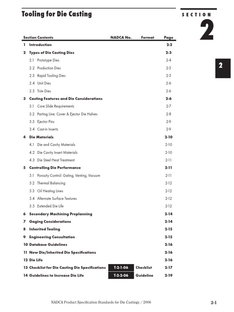 Tooling For Die Casting | PDF | Casting (Metalworking) | Heat Treating