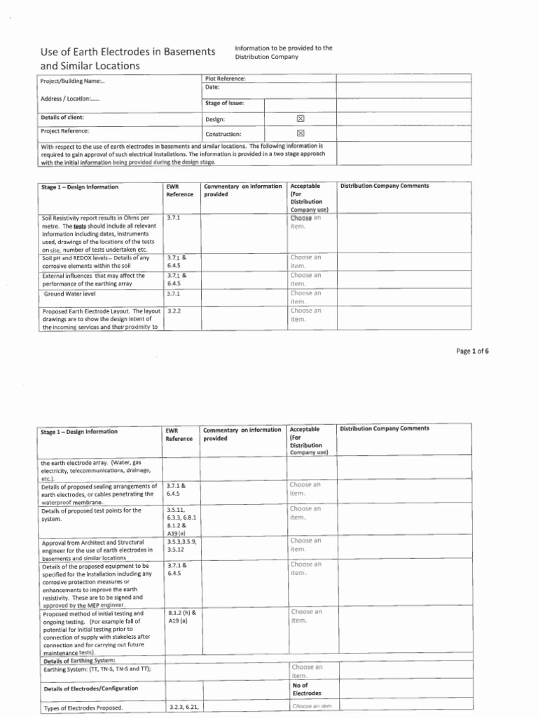 Earth Pit - Check List (ADDC) | PDF