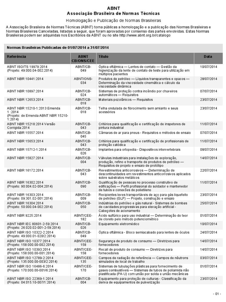 ABNT NBR Guideline of Brazil PDF | PDF | Embalagem e rotulagem | Aço