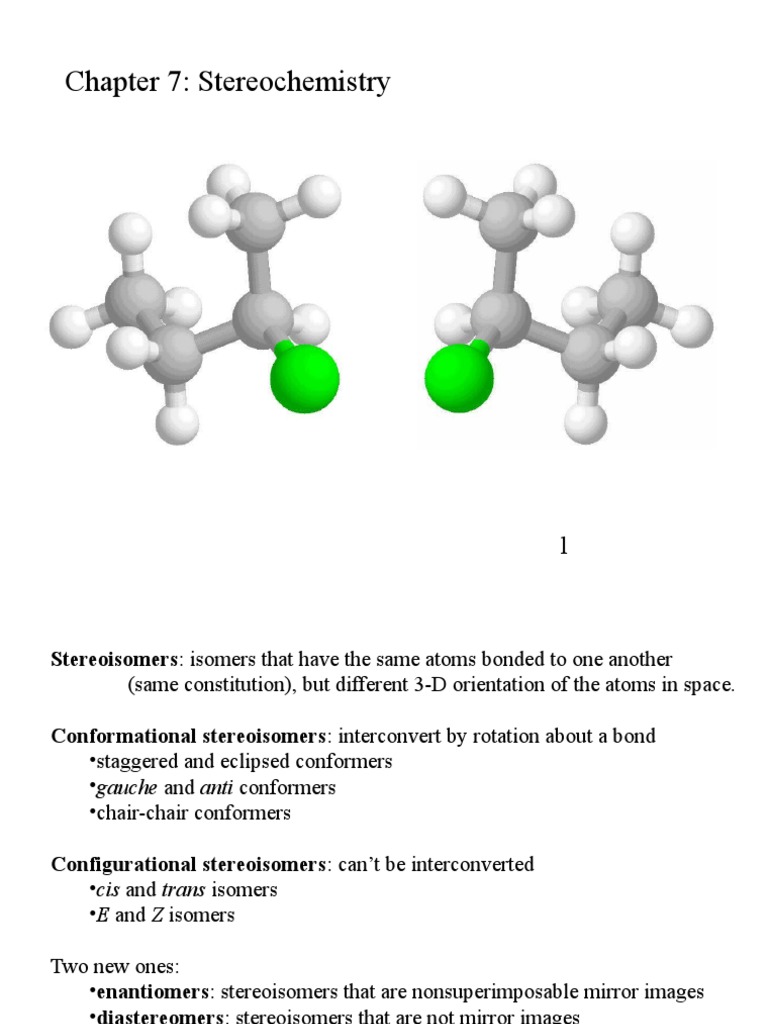Stereo Chemistry | Chirality (Chemistry) | Conformational Isomerism