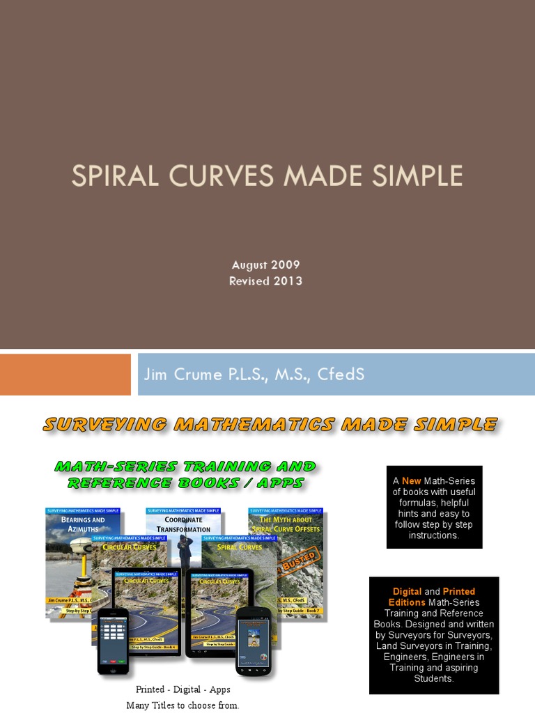 Spiral Curve Calculations Guide | PDF | Surveying | Curve