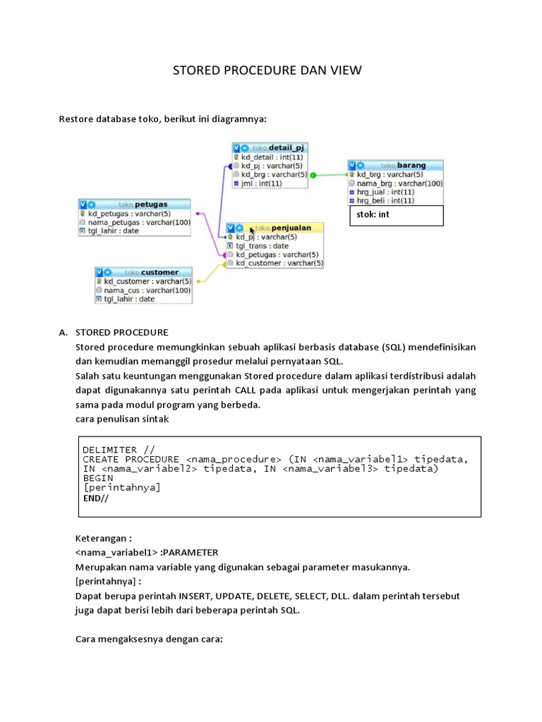 Stored Procedure Dan View | PDF
