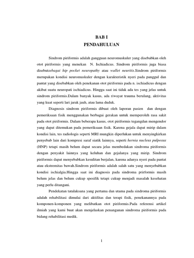 Referat RM Sindrom Piriformis Fix | PDF