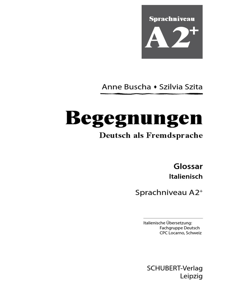 Begeg A2 Glossar Ital | PDF