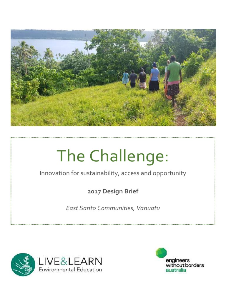 2017 EWB Challenge Vanuatu - Design Brief PDF | PDF | Toilet | Drinking ...