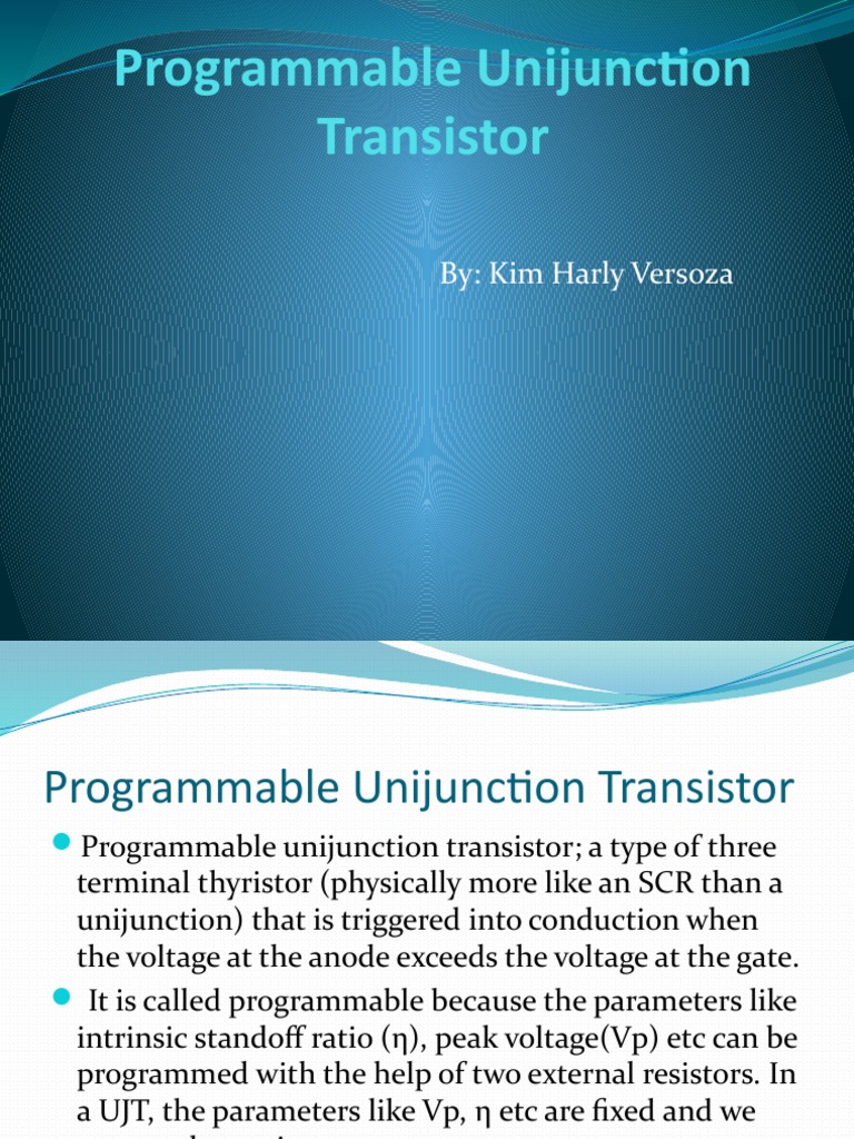 Applications of Programmable Unijunction Transistor | PDF | Electronic ...