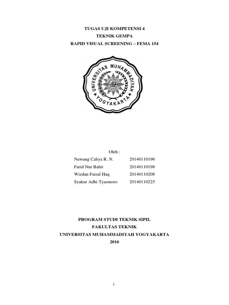 Rapid Visual Screening Menurut Fema 154 | PDF