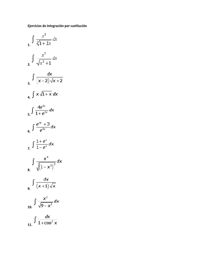 Ejercicios de integración por sustitución.docx