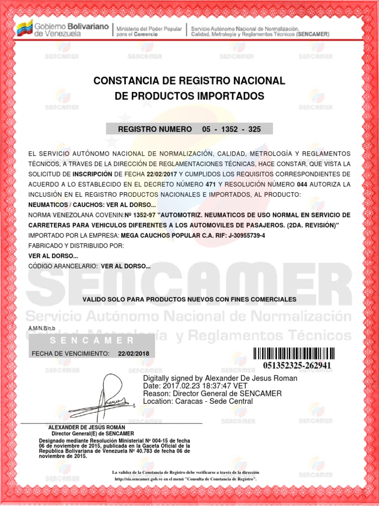 Sencamer Importados | PDF