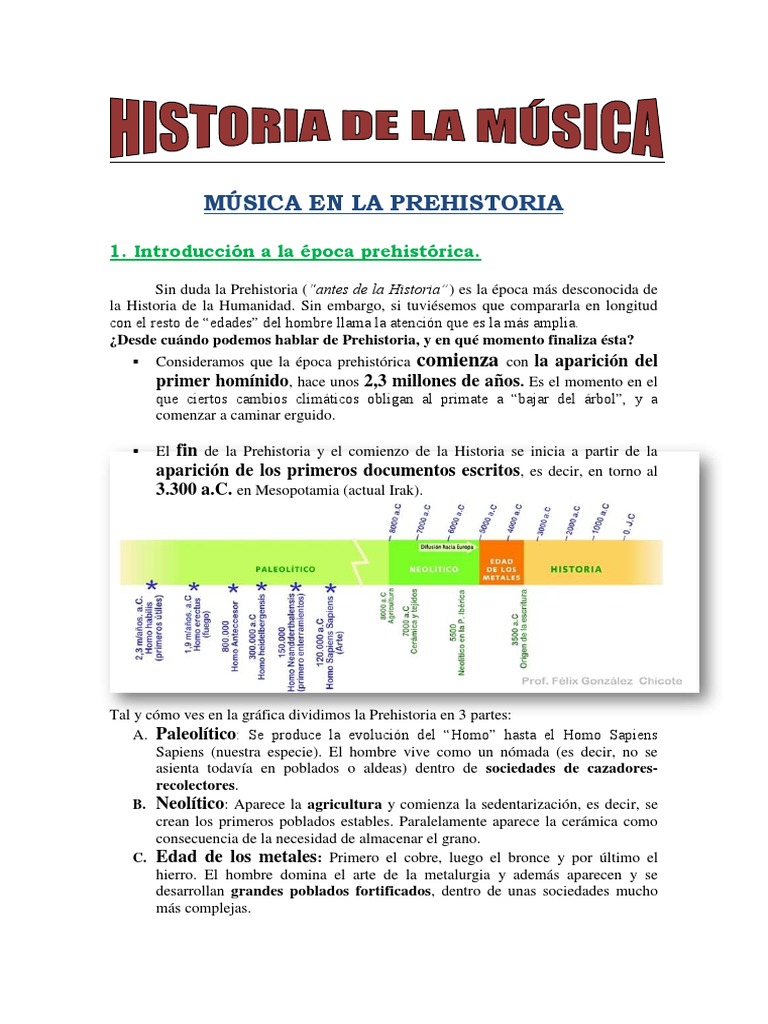 Tema 1 Musica en La Prehistoria PDF | PDF | Instrumentos musicales ...