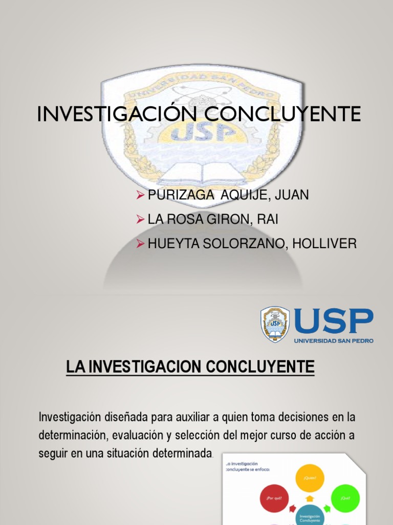 Investigación Concluyente | PDF | Hipótesis | Toma de decisiones